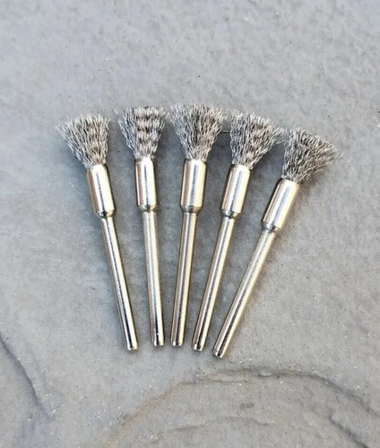 Mini Steel Wire Drill Brush Pencils - Small Attachments - 3MM Rotary ...