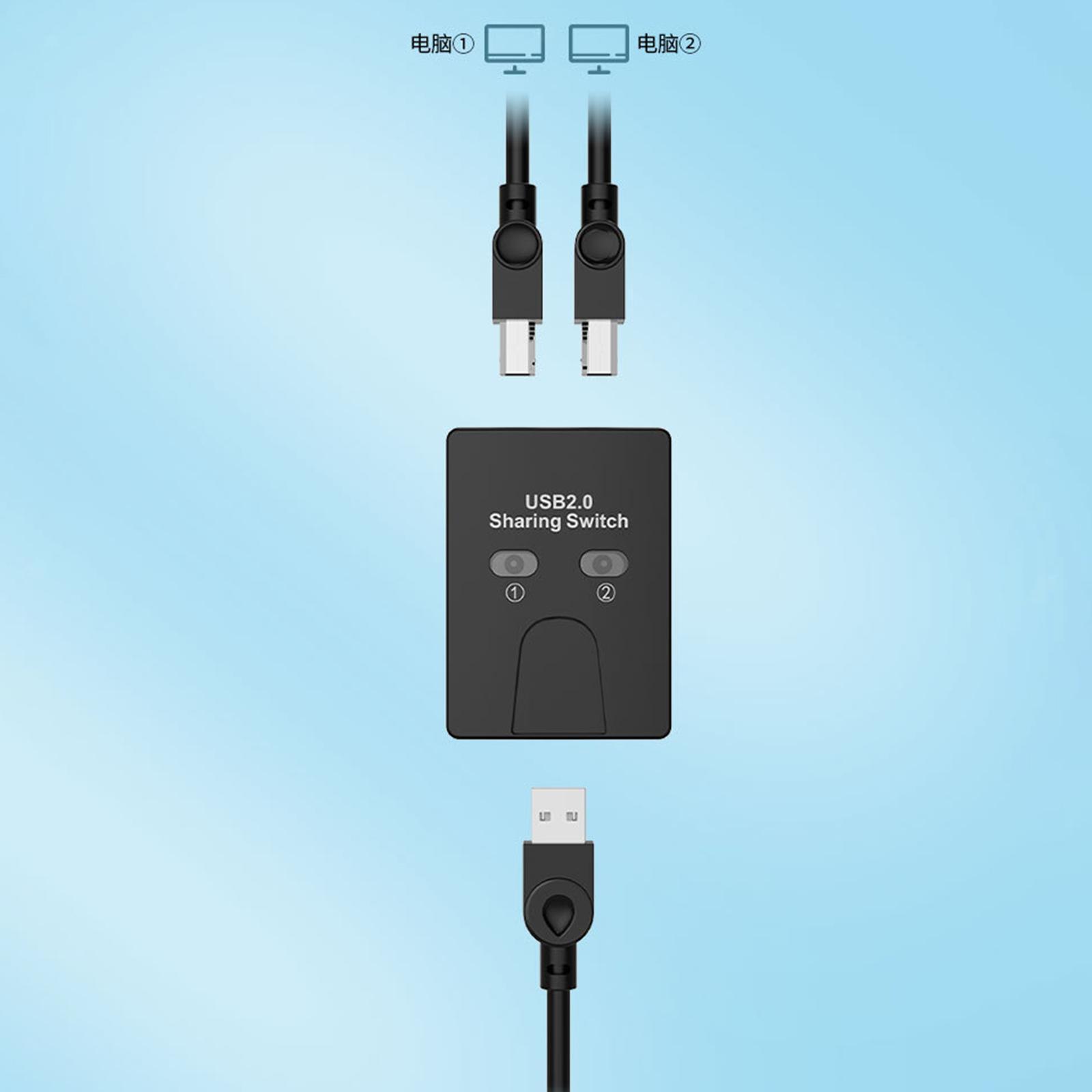 Printer Sharing Device 2 in 1 Easy to Install Increased Work Efficiency ...