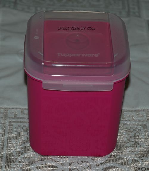 TUPPERWARE MINI MODULAR MATES SIGNATURE LINE FLIP BOX STORZALOT TALL ...