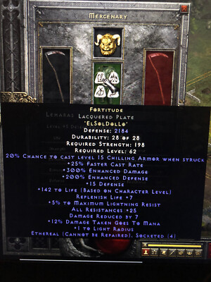 Diablo II Resurrected Rune word , Fortitude PC SC | eBay