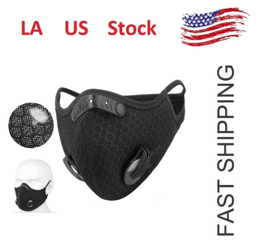 USA Activated Carbon Air Purifying Face Mask Cycling Reusable Filter ...