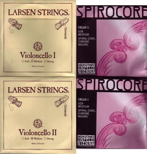 LARSEN Cello strings set larsen SPIROCORE chrome wound NEW from Japan ...