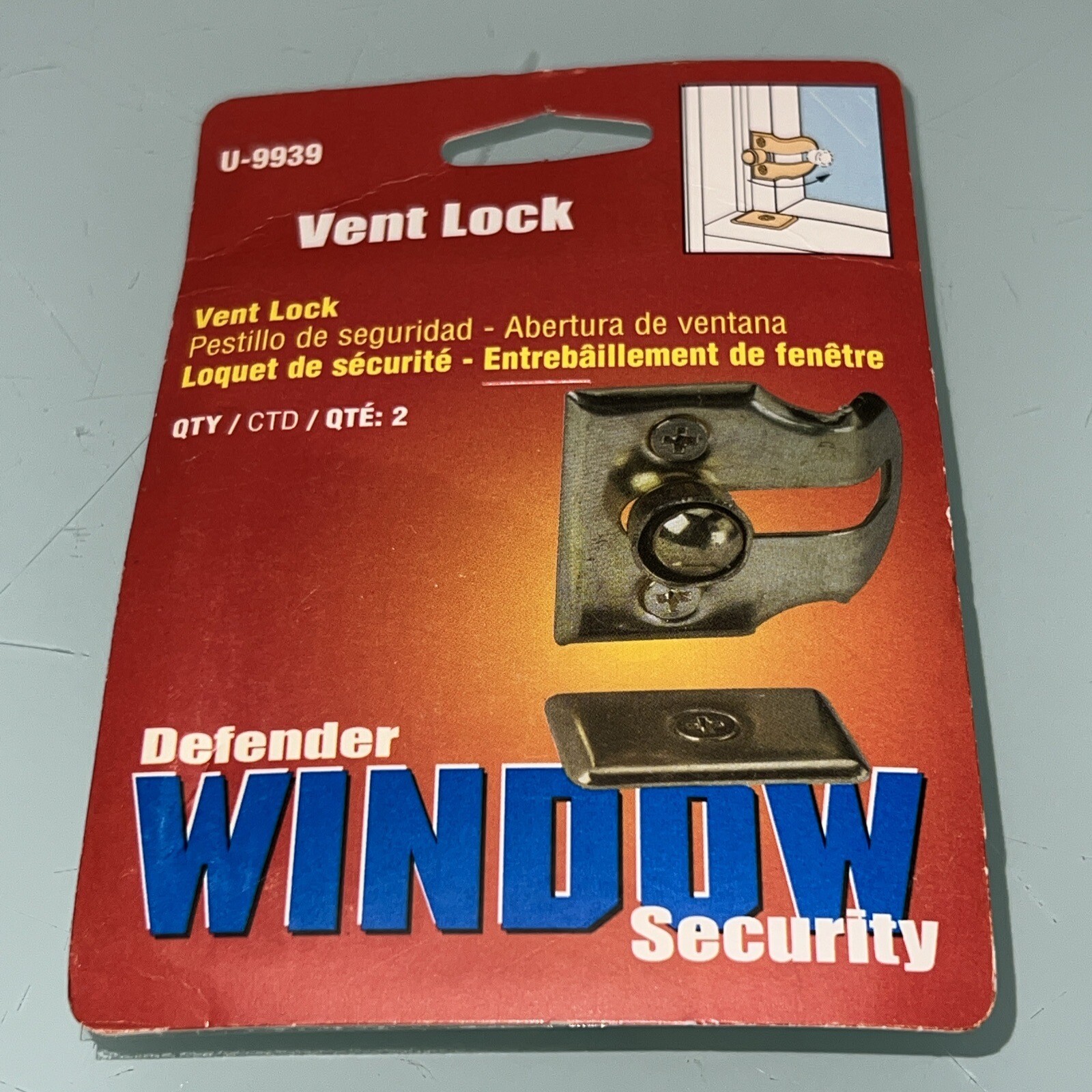 Prime Line Products U 9939 Wood Window Vent Lock With 2 Locks Brass ...