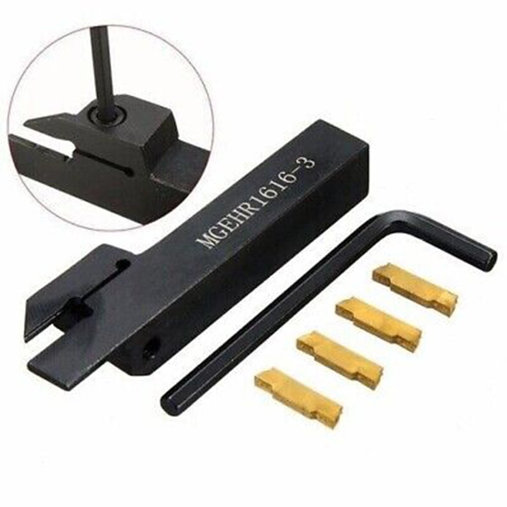 Precision MGEHR1616 3 Cut Off Grooving Tool Holder with 4 Inserts ...