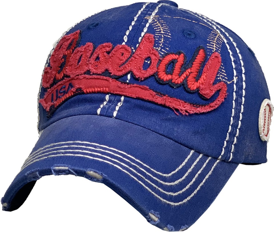 Vintage Distressed Hat Baseball Cap - AMERICA BASEBALL- KBETHOS | eBay
