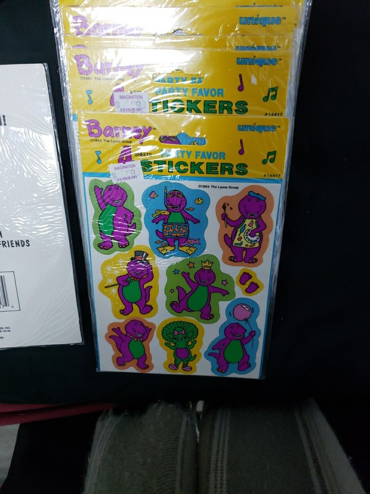 New Sealed Vintage Lot of 21 Vintage Barney Dinosaur Party Favor ...