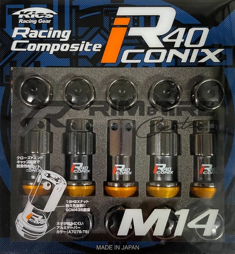 Project Kics Lug Nut & Lock Set R40 Iconix 14x1.5 20PC Classical ...