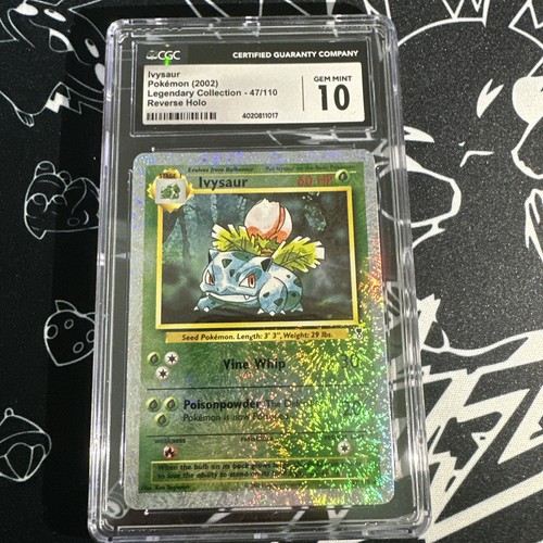 CGC 10 IVYSAUR 47/110 2002 POKEMON LEGENDARY COLLECTION REVERSE HOLO ...