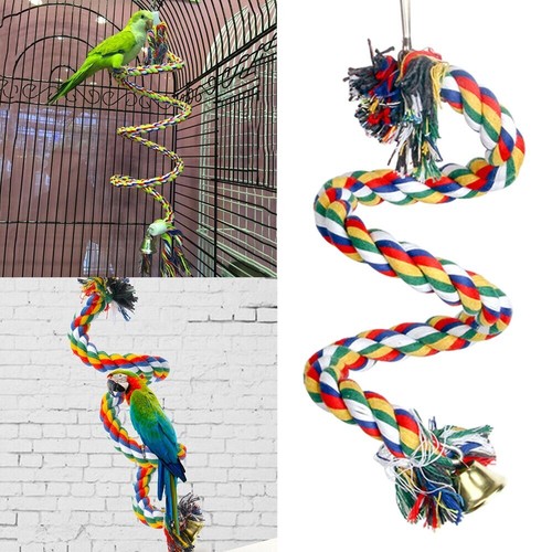 Cockatiel Cage Toy Parrot Rope Hanging Cotton Climbing Rope | eBay