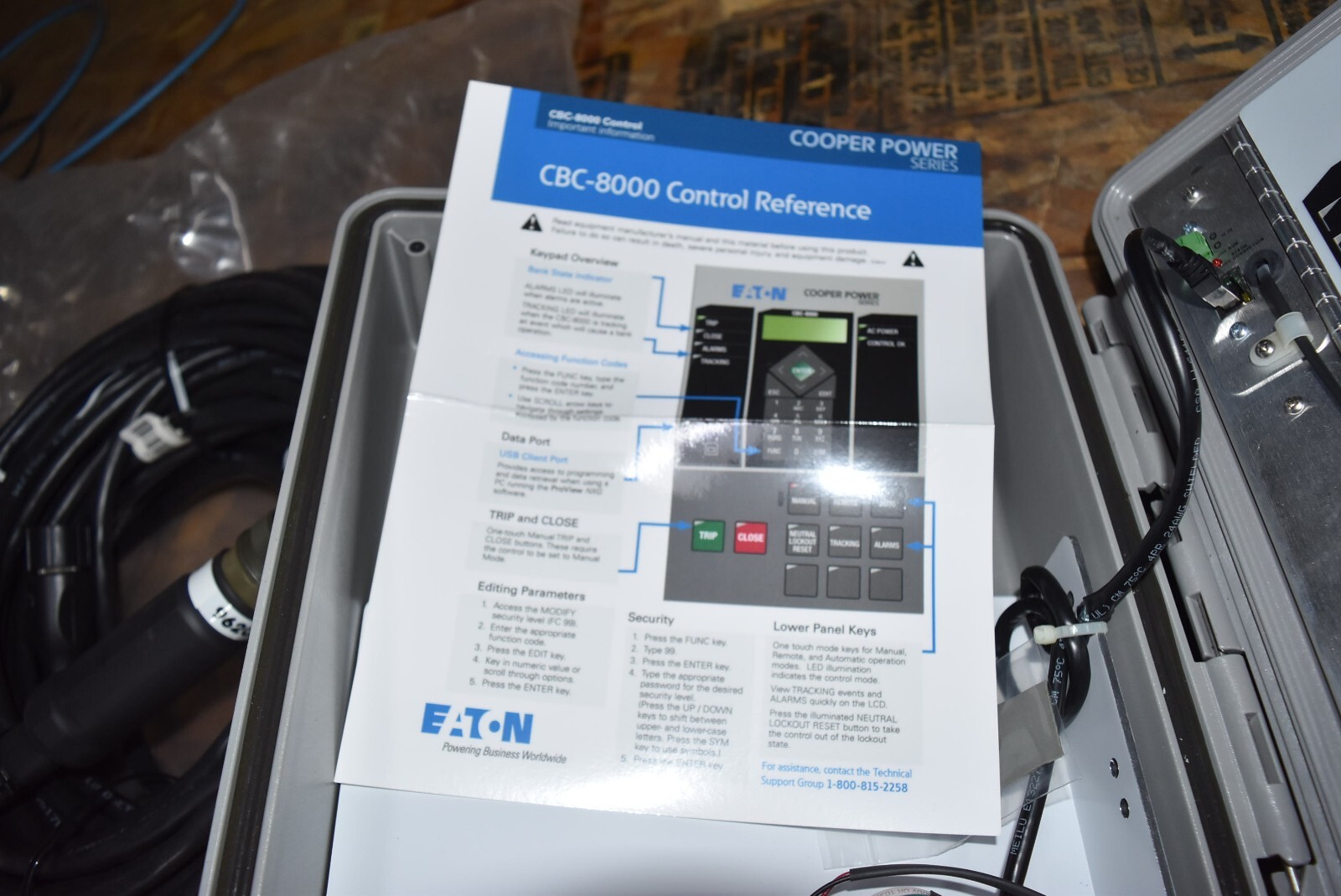 Eaton Cooper Capacitor Bank Control CBC-8000 C8020B90-1124-032C for ...