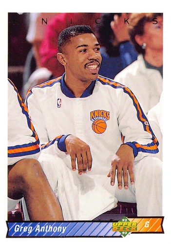Greg Anthony 1992 Upper Deck 236 New York Knicks Basketball Card | eBay