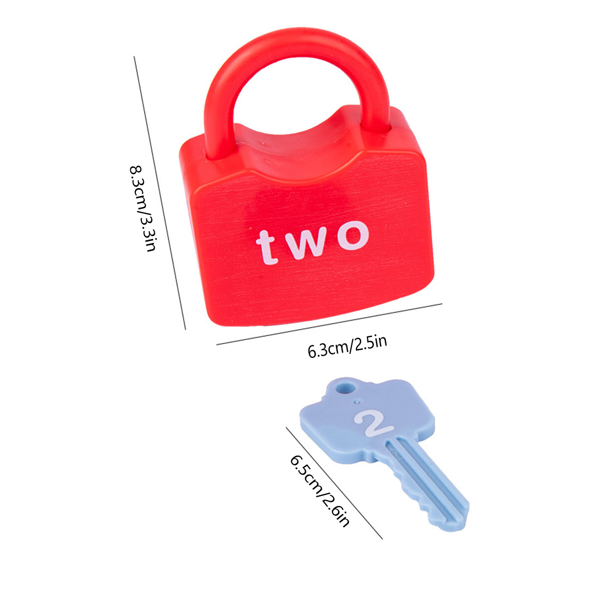 10Pcs ABS Montessori Unlock Key Toys Kids Learning Locks Toy with Keys ...