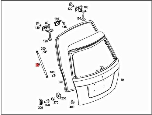 Genuine MERCEDES S204 C-CLASS Estate S204 Pneumatic spring 2049802264 ...