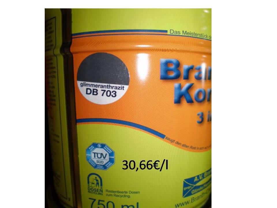 Brantho Korrux 3in1 Rostschutz & Metallschutz Farbe 750ml Farbauswahl ...
