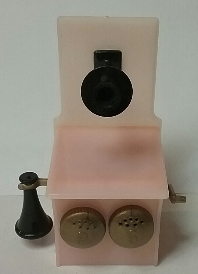 Pink Gold Wall Mount Telephone Vintage 1950's Hard Plastic Salt ...