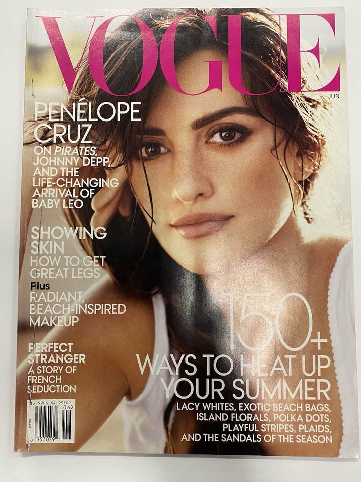 Vogue Magazine Penelope Cruz Bruno Mars Joan Smalls Novak Djokovic June ...