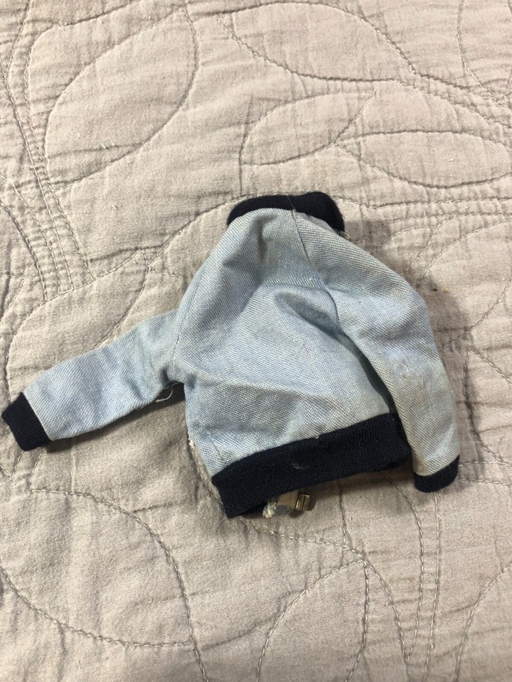 Vintage 1960's Mattel Ken Doll Yachtsman Zip up Denim Jacket PLEASE ...