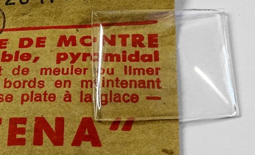 Glass Watch Rectangle 10 X 8 MM Dome Pyramid Flat Base Chrome Lug Nut ...