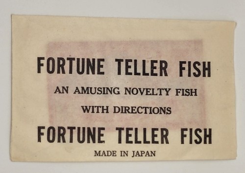 1939 Vintage Premium Cracker Jack Prize Fortune Teller Fish Toy Still ...