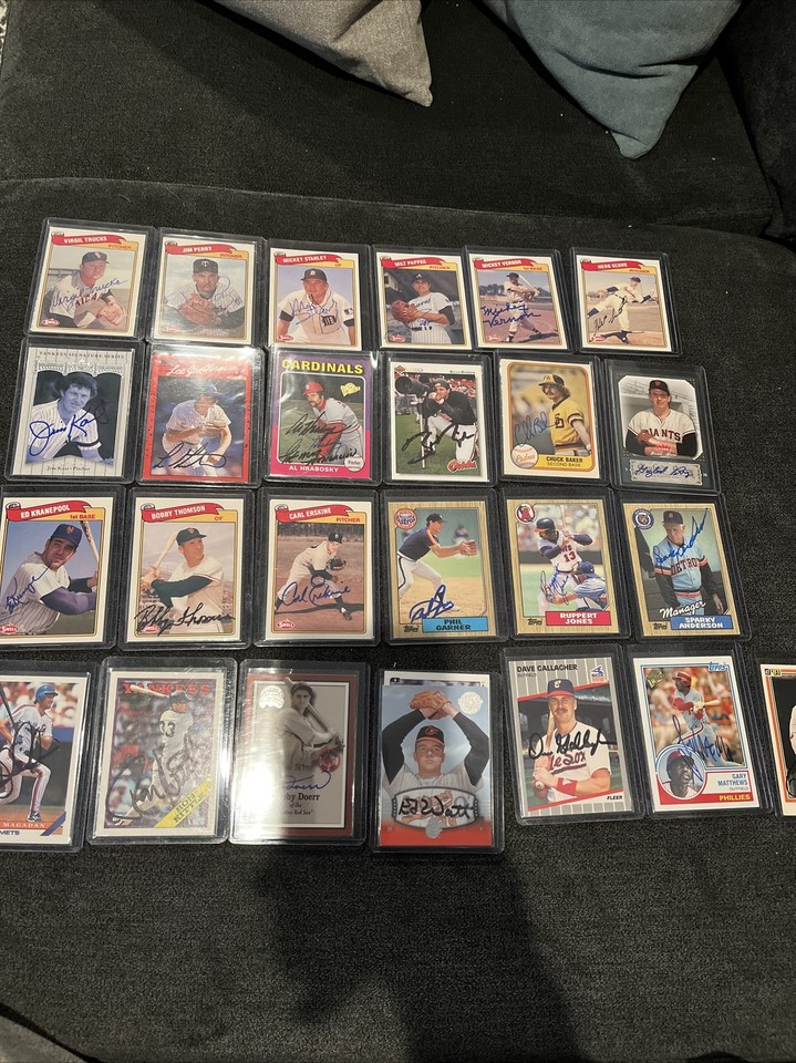 HUGE Eclectic Lot of Baseball autograph cards. Legends, Old School ...