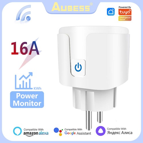 Aubess 16A Tuya Smart Plug EU Wifi Socket With Power Monitor, Tuya Smart Life | eBay
