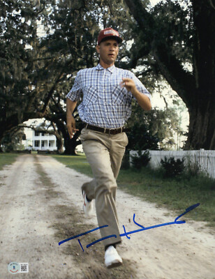 L@@K TOM HANKS SIGNED AUTOGRAPH FORREST GUMP 11X14 PHOTO BAS BECKETT ...