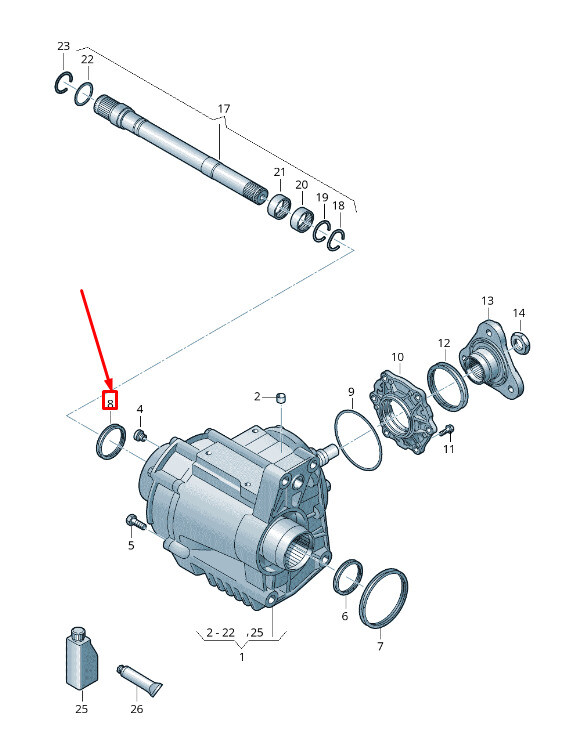 NEW VW TIGUAN AD ENGINE TRANSFER CASE OUTPUT SHAFT OIL SEAL 0A6409399B ...