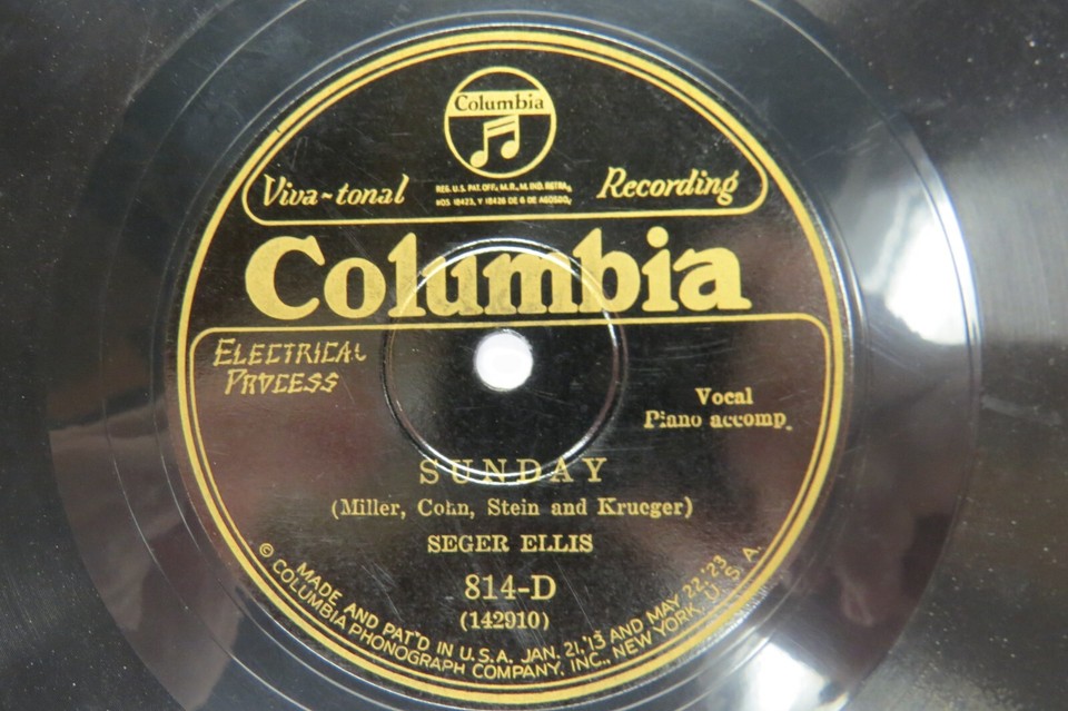Seger Ellis - COLUMBIA 814-D - Ain't That Too Bad & Sunday | eBay