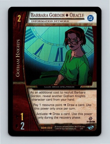 1993 Barbara Gordon as Oracle DOR-003 Foil VS System DC Origins Trading ...