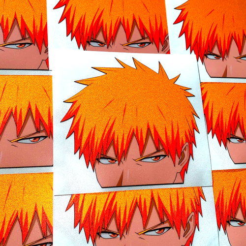 ICHIGO REFLECTIVE ANIME PEEKER STICKER BLEACH CAR STICKER | eBay
