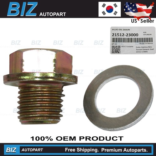 ⭐OEM⭐ Oil Drain Plug & Washer for Hyundai Kia Various Models 21512 ...