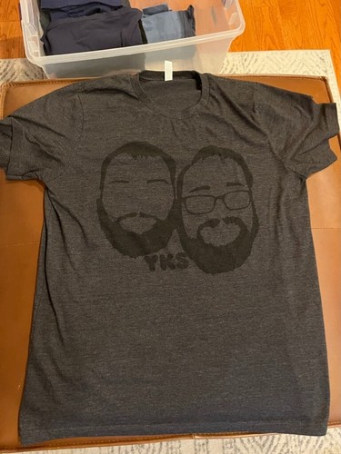 YKS Podcast T-Shirt Mike JF DB L Heathered Gray Hipster Your ...