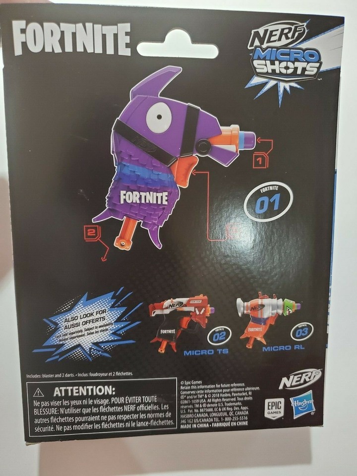 Lot Three (3) NEW 2018 NERF Micro Shots FORTNITE- Micro RL, Llama & TS ...