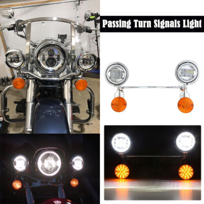 LED Passing Turn Signal Lights Bar for Yamaha V Star 650 950 1100 ...