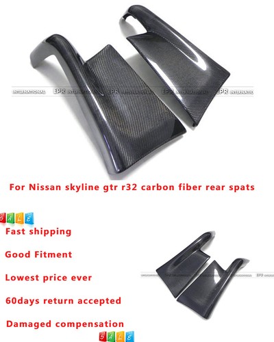 For Nissan Skyline R32 GTR TS Style Carbon Fiber Rear Bumper Spat AddOn ...