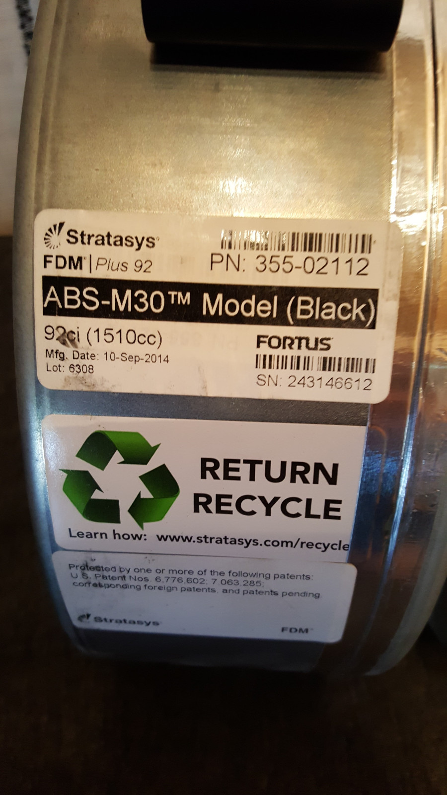 STRATASYS SET OF 2* FORTUS 3D PRINTER CANISTER (EMPTY!!) | eBay