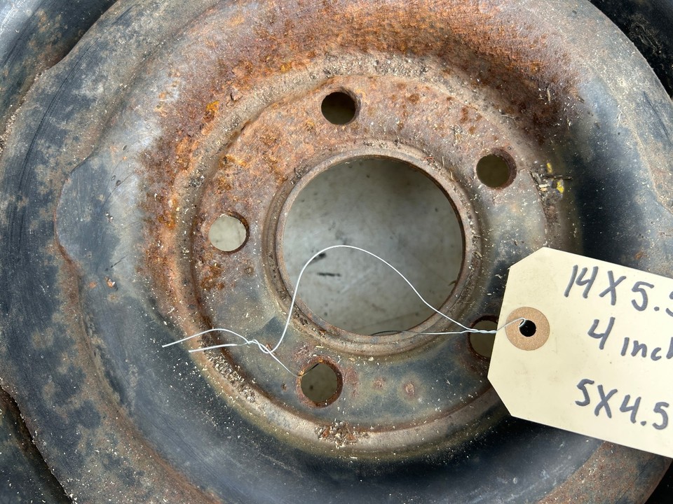 Ford Mopar AMC 14x5.5 Steel Wheel Rim 5X4.5 Bolt Pattern 4 inch back ...