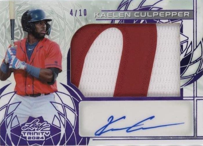 2024 Leaf Trinity - Patch Autographs Kaelen Culpepper #PA-KC2 Purple ...