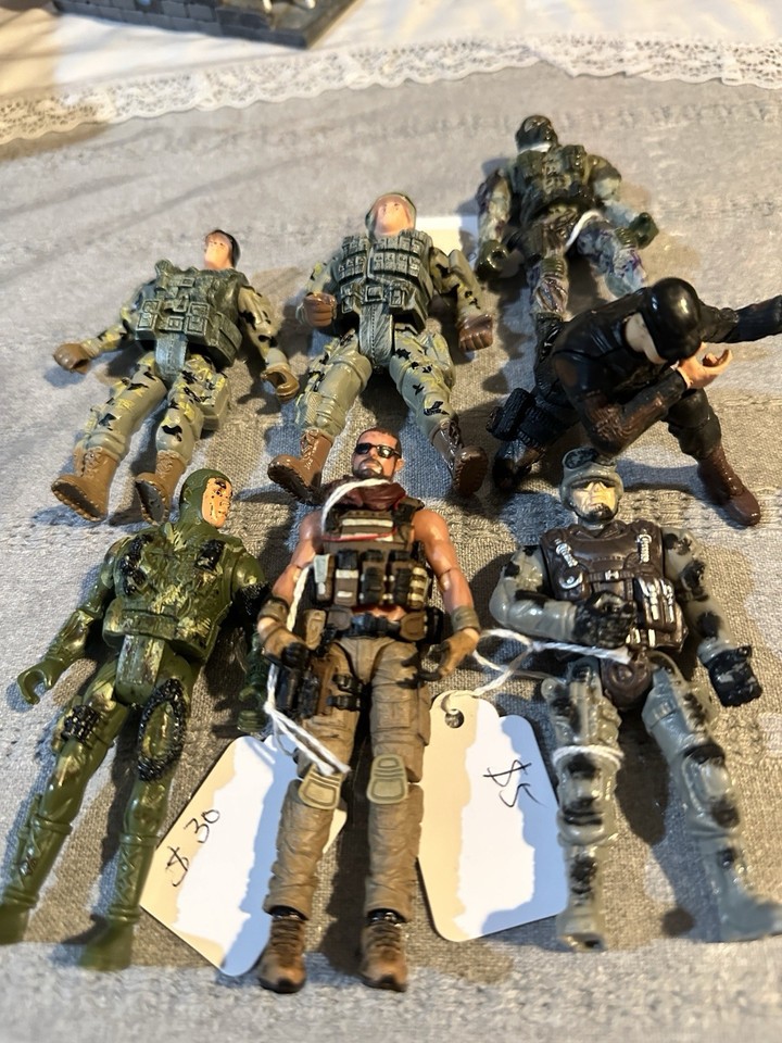 Army Men Military Soldiers Action Figures 4" Toys Unbranded Mixed Lot ...