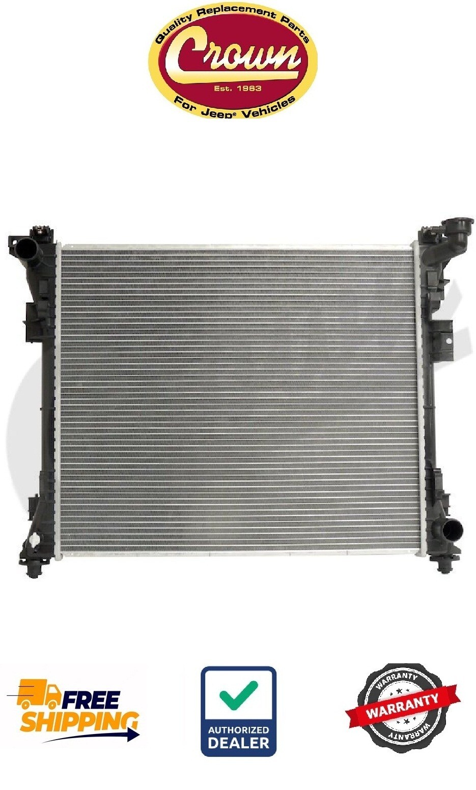 CROWN ORIGINAL 4677755AE For 2008-2020 Dodge Grand Caravan Radiator ...