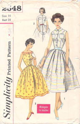 Simplicity 1103 Jr. Misses' And Misses' One-Piece Dress Size 14 ...