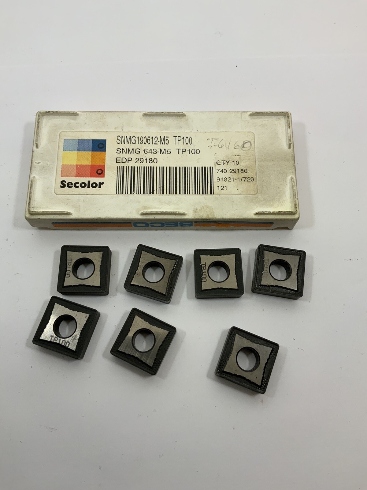 Seco Carbide Inserts SNMG190612-M5 TP100 Qty 7 | eBay