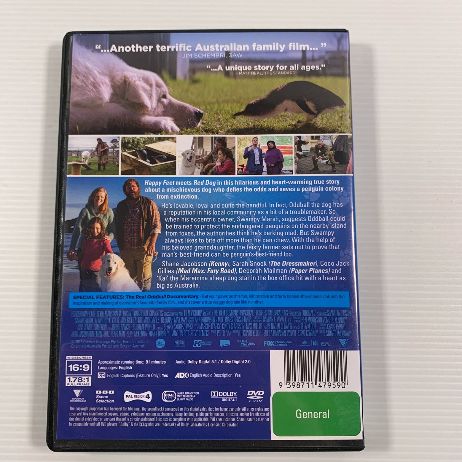 Oddball (DVD, 2015) Shane Jacobson Deborah Mailman Sarah Snook Region 4 9398711479590 | eBay