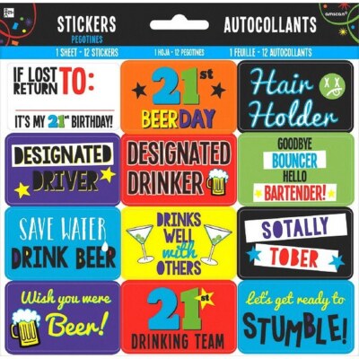 21st Brilliant Birthday Stickers | eBay