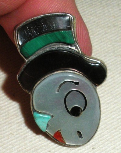 VINTAGE ZUNI TOONS JIMINY CRICKET PATSY SPENCER STERLING SILVER RING ...
