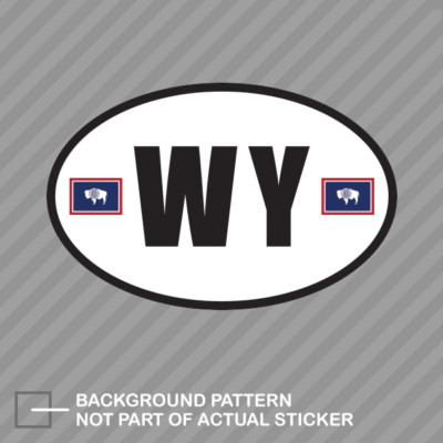 Wyoming State Flag Oval Sticker Decal Vinyl V3 WY | eBay
