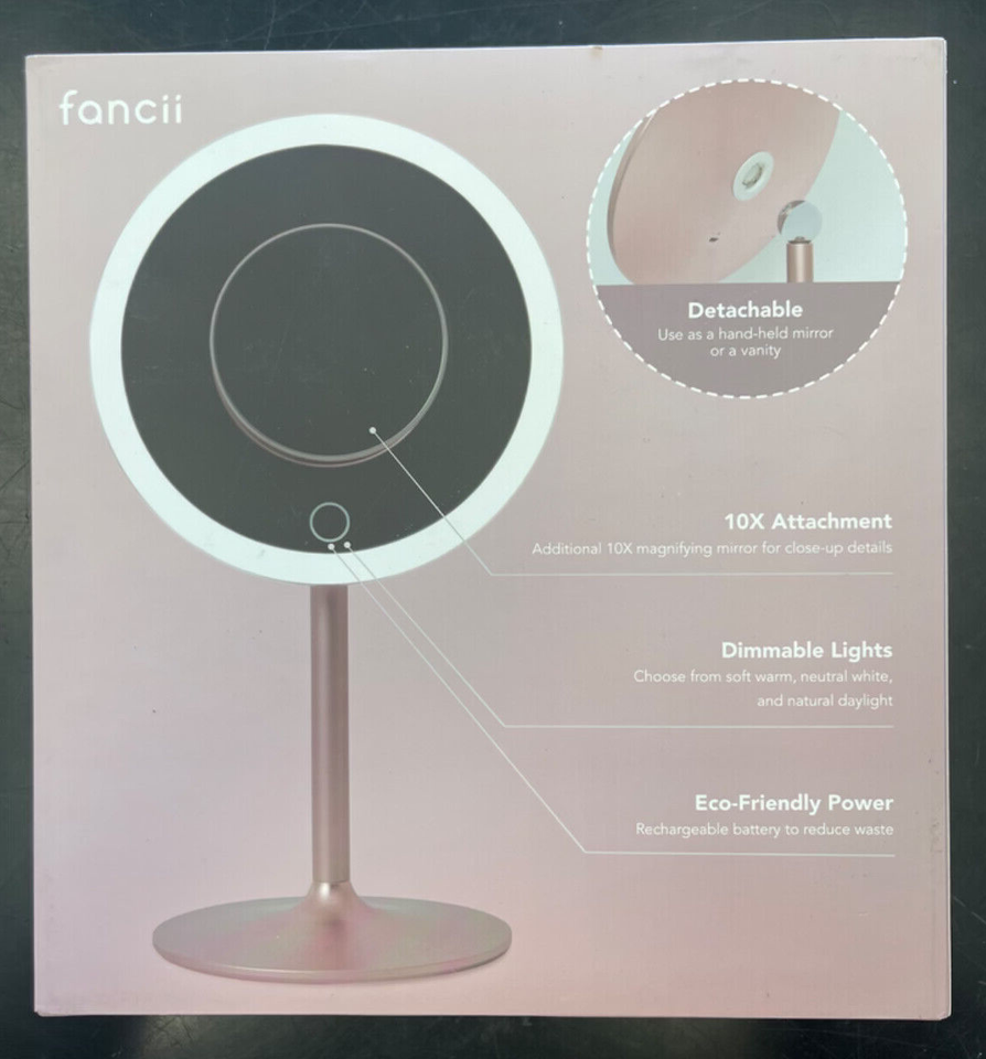 Fancii LED Lighted Makeup Mirror with 3 Light Settings, Rechargeable ...