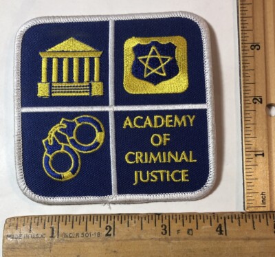 Academy Of Criminal Justice Patch Police Officer Training Department | eBay