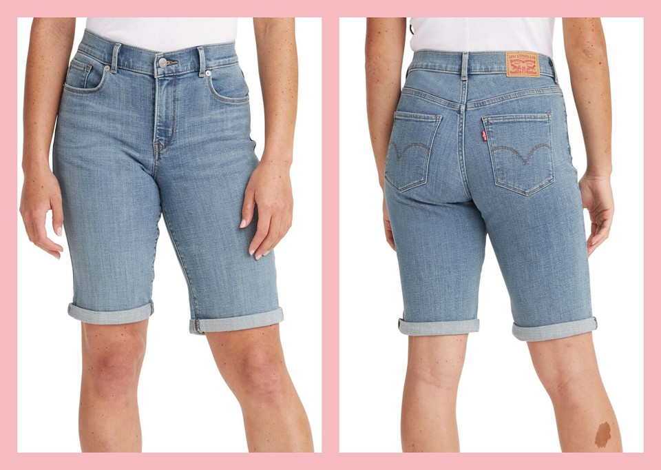 Levi's ~ Mid Rise Women's Bermuda Jean Shorts $45 NWT | eBay