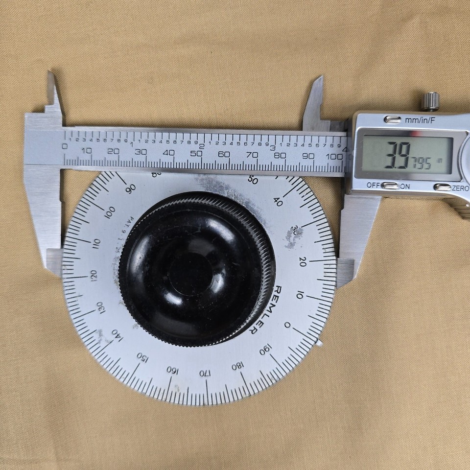 Vintage Radio Frequency RF Tuning DIAL Knob 4" REMLER Silver and Black ...